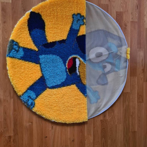 Latch Hook Kits Make Your Own Cushion Cartoon Lattice Pre-printed ...