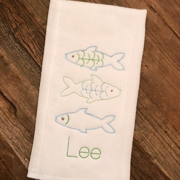Three Fish Applique Embroidery Design - Etsy