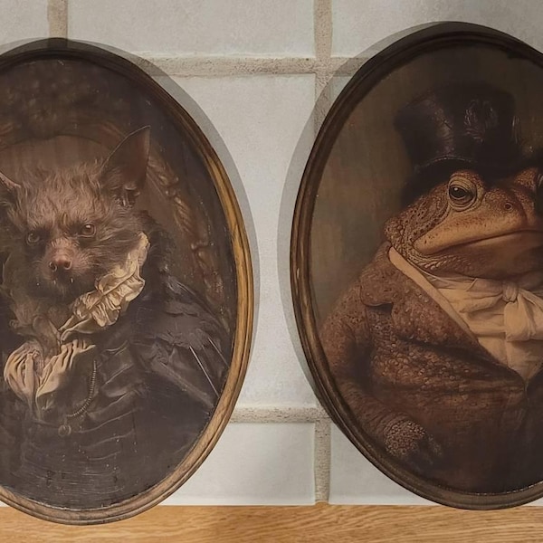 Mr Vampire Bat Victorian Portrait - Vintage Style Animal Wall Art ...