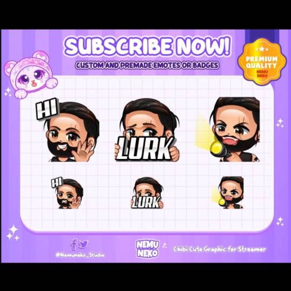 3x Custom Animated Emotes, Emojis, Sub Emotes for Your Twitch, Youtube ...