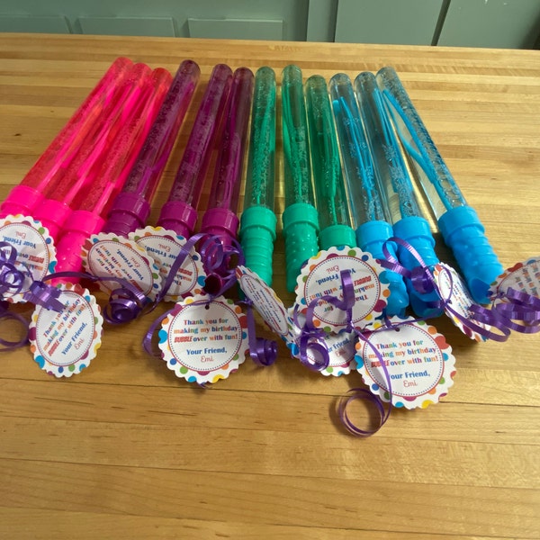 Bubble Favor Tags ( Set of 12 ) - Bubble Birthday Favors - Favors for ...