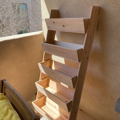 Living Wall, Vertical CEDAR Planter Box Ladder, larger Sizes ...