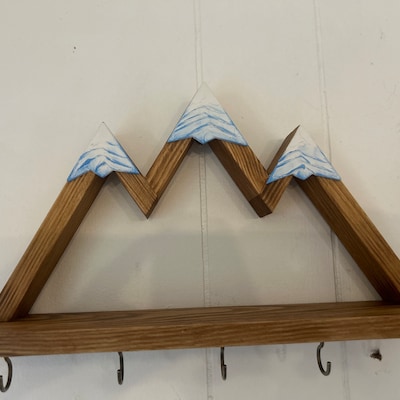 Mountain Key Holder/ Key Hanger for Wall/ Key Rack Shelf With Hooks ...