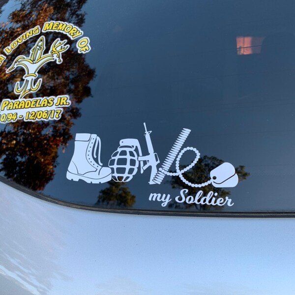 Love Army Car Decal - Army Sticker - Army Decal - Army Laptop Decal ...