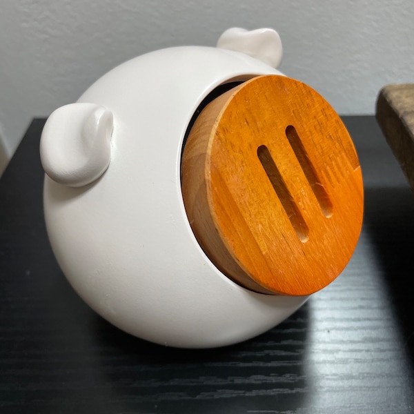 Concrete Piggy Bank Wooden Piggy Bank Adult Large Piggy Bank Kids Piggy ...