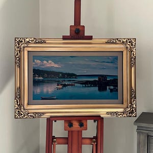 Colonial Style Ornate Wood Frame, Vintage Frame, Distressed White, Old ...