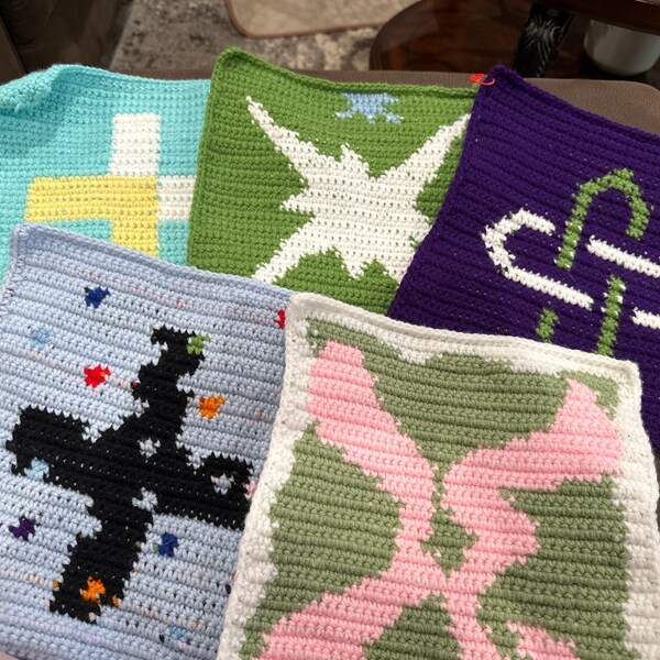 Power Poof Jeans Crochet Grid Patterns - Tapestry Crochet - Etsy