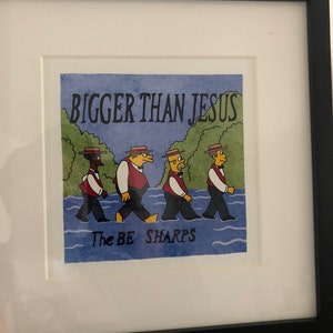 The Be Sharps Album Cover Simpsons Watercolour Print, Scenic Simpsons ...