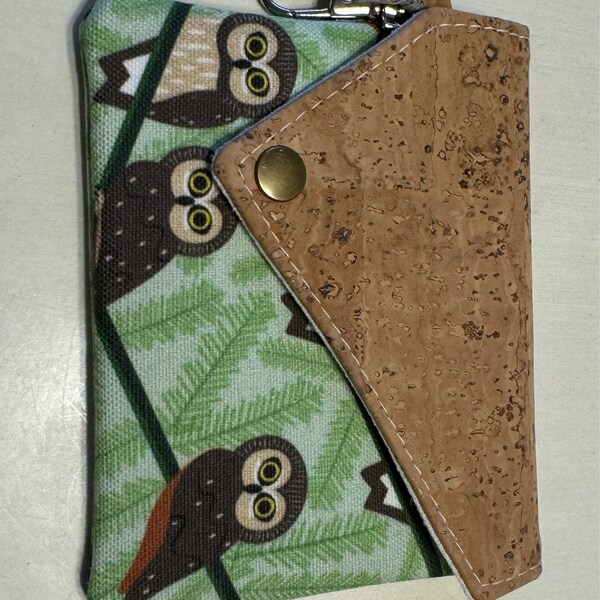 Blue Bird Zipper Pouch Eco-friendly Gift for Bird Lover Linen, Cork ...