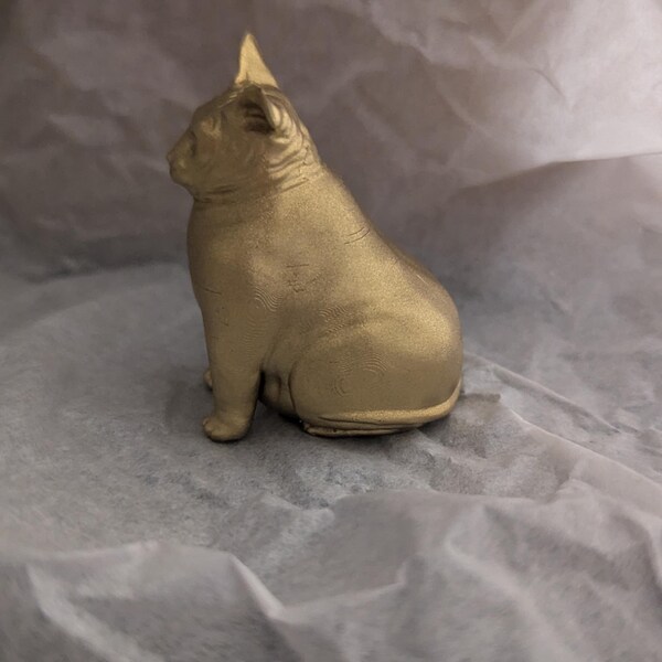 Chick Gold 3D Printed Chicken Peep Bird Baby Miniature Mini Figure Figurine Gift Desk Cute Meme ...