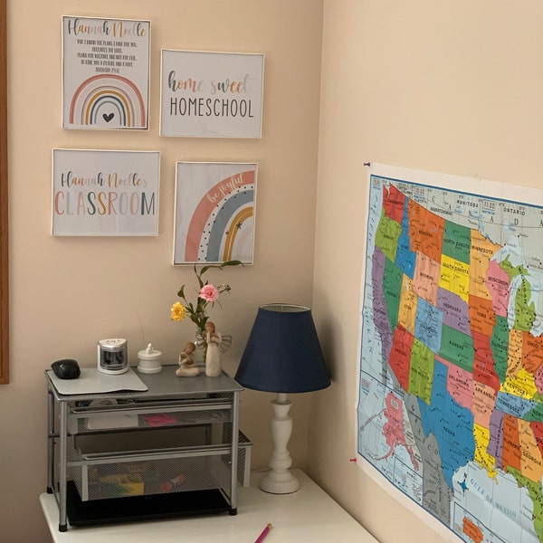 Be Joyful Printable, Rainbow Printable, Rainbow Wall Art, Kids Room ...