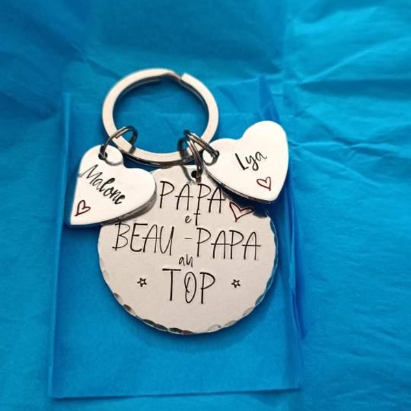 Father's Day Keychain, Father Step Son Keychain, Gift Dad, Father's Day ...