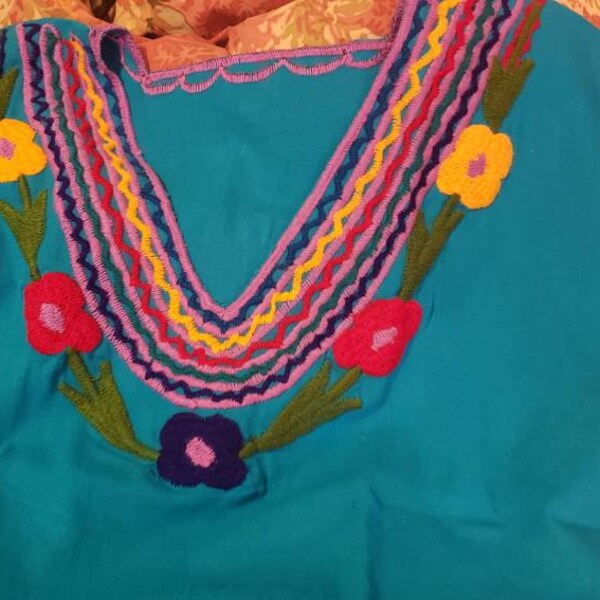 Mexican Crop Top, Embroidered Top, Mexican Traditional, Ethnic Clothing ...