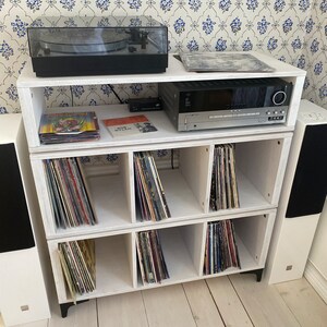 Medium Record Player Table on Castors Vinyl Record Storage - Etsy Canada