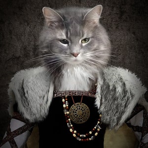Custom Viking Pet Portrait . Viking Portrait . Viking Pet Portrait ...