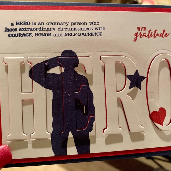 Handmade Military Appreciation Card | Hero Collection - Etsy