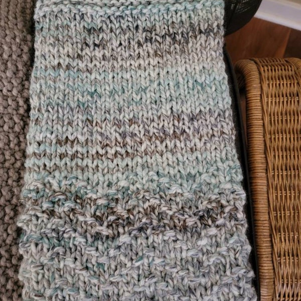 Modern Knit Blanket Pattern, Modern Mountain Throw, Textured Blanket ...