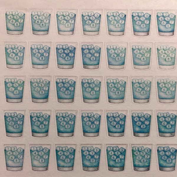 Hydrate ~ Daily Water Intake / Hydration Tracker - Watercolor Planner ...