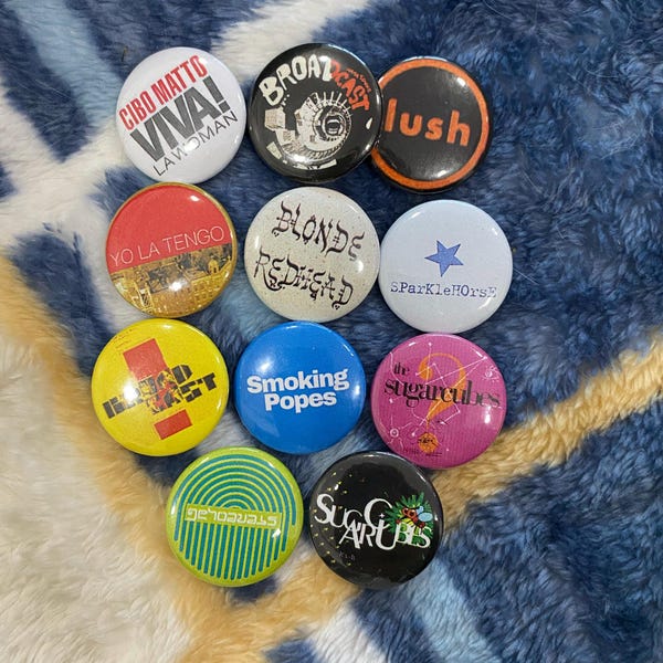 The Ultimate Music Button Pin Badge Pick'n'mix! Indie / Rock / Shoegaze ...
