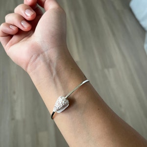 Sterling Silver Custom Hawaiian Shell Bangle, Shell Bangles, Made in ...