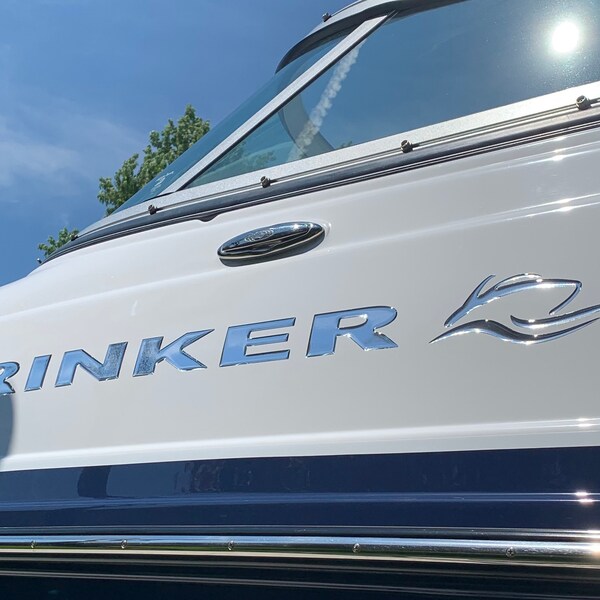 Rinker Boat Emblems 27" Chrome + FREE FAST Delivery DHL Express ...