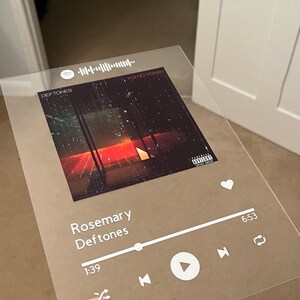A6 Spotify Music Plaque Custom Image or Spotify Artwork Create Your Own ...