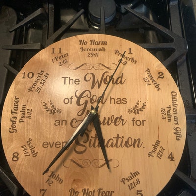 Christian Clock, Bible Verse Clock, Word of God, Wedding Gift ...