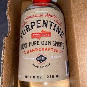 100% Pure Gum Spirits of Turpentine American Made NOT Imported Natural ...