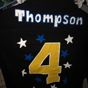 Custom Painted Sports Denim Jacket - Etsy