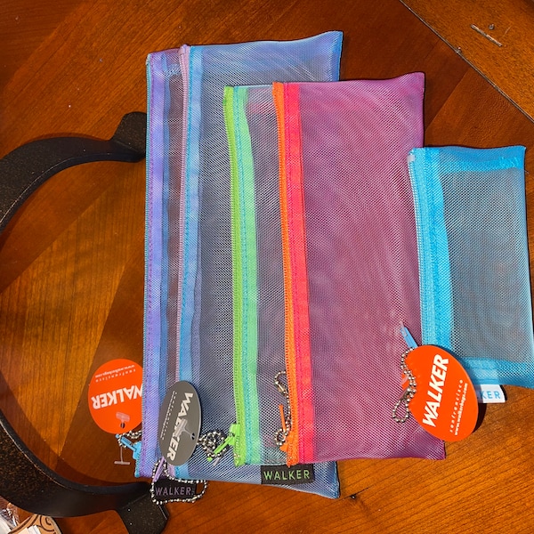 Walker Mesh Notions Bag 4"x7": Double-zip, See Through, Small Parts ...