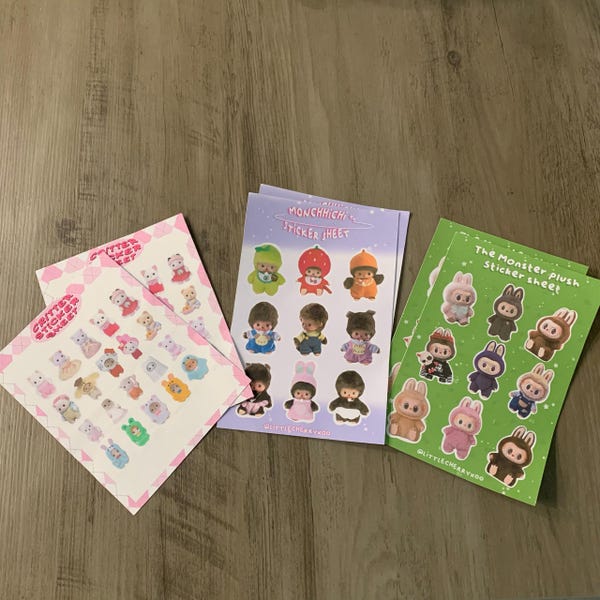 Multicolor Y2K Aesthetic Sticker Sheets – Magazine Cutout Letters ...