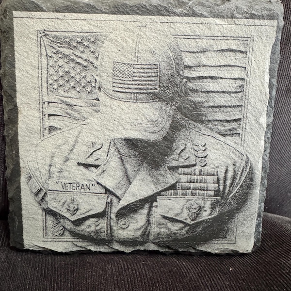 US Veteran Image Laser Cut Burn File | Patriotic Military Design ...