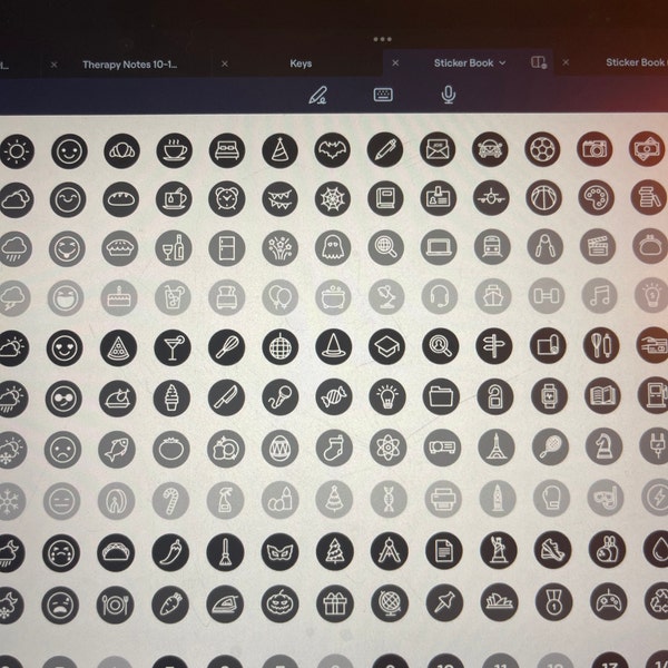 Digital Sticker Book for Goodnotes, PNG Files of Digital Stickers ...