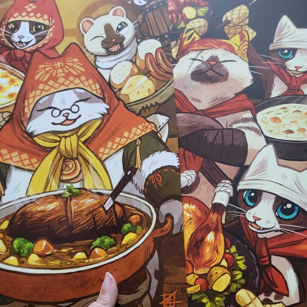 Grammeowster Chef - 11"x17" Print - Monster Hunter World Iceborne ...