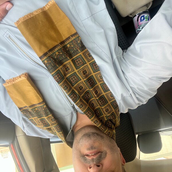 Mens Vintage Paisley 60's Blue Kipper Tie, Gents Rare Retro Psychedelic ...