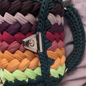 Multi Color Bag/hand Woven Bag/crochet Bag/knitted Bag/colorful Bag ...