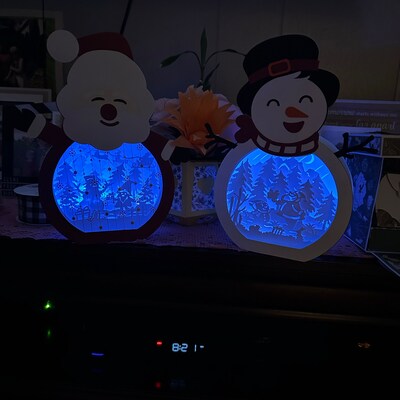 Snowball Lantern SVG Ho Ho Ho Lantern Template Merry - Etsy