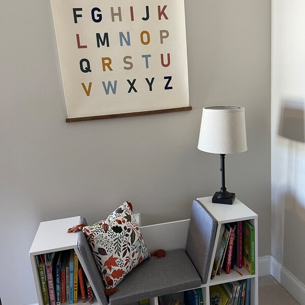 ABC Sign | Alphabet Canvas | Fabric Wall Hanging | Kids Room Decor ...
