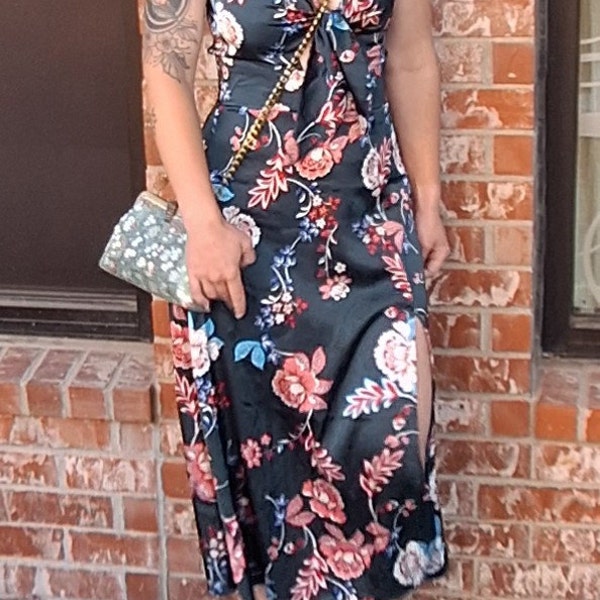 Japanese Cherry Blossoms Floral Design Coin Purse Wallet With Kiss ...