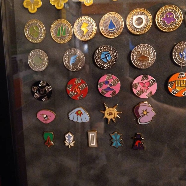 Complete Gary Oak Kanto Rival Pokemon Gym Badge Set of 10 Anime ...
