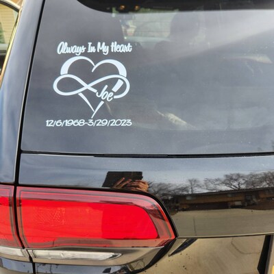 In Memory Car Decal,memorial Car Decal,in Loving Memory Car Decal ...