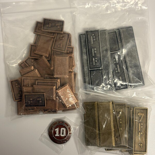 40x Dragon Coins in 3 Different Colors, Metal Token Upgrade for Board ...