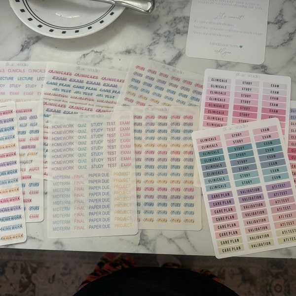 Nursing School Class Binder Labels Stickers, Nursing Student Stickers ...