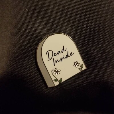 Dead Inside Halloween Enamel Pin // Halloween Pins // - Etsy