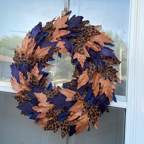 Blue Fall Garland for Mantel, Blue Fall Home Decor, Blue Eucalyptus ...