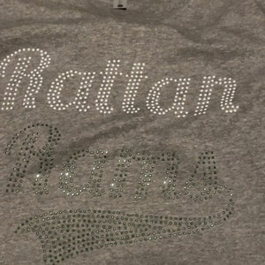 Rhinestone Font Letters Cheer College Sports 2 Color Alphabet ...