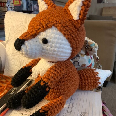 CROCHET PATTERN Lucy the Fox Crochet Amigurumi Stuffed Sitting Forest ...