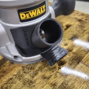 Dewalt DCW600 & DWP611 Trim Router Dust Cover Hose Adapter With Window ...
