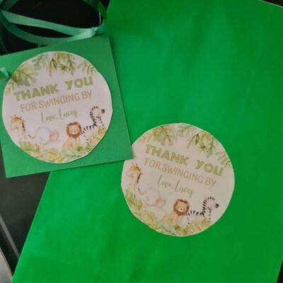 EDITABLE Safari Animals Favor Tag, Printable Jungle Favor Tags, Safari ...