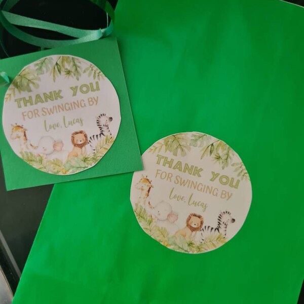 EDITABLE Safari Animals Favor Tag, Printable Jungle Favor Tags, Safari ...